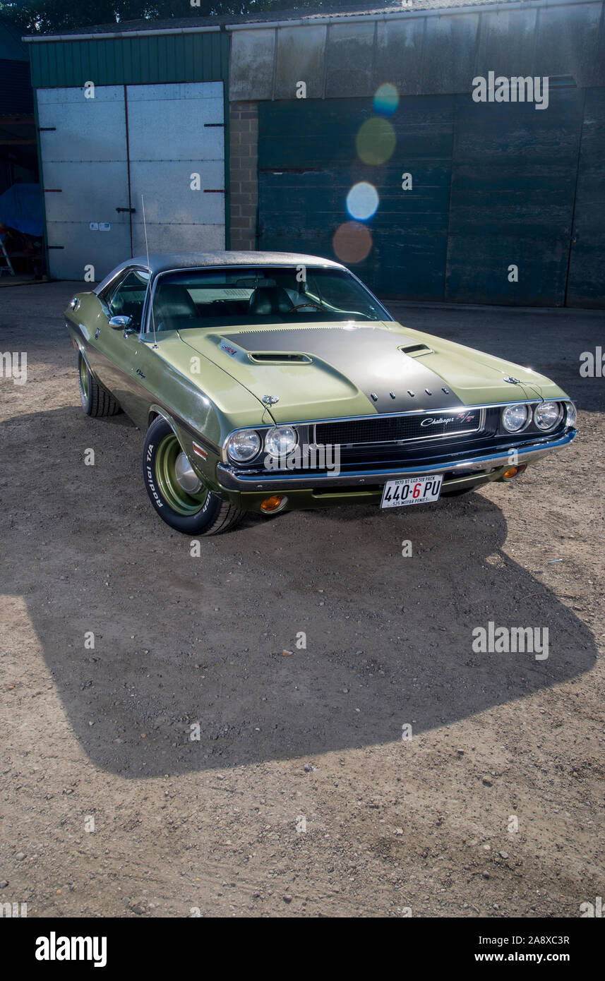 1970 Dodge Challenger 440 Six Pack classic American muscle car Stock ...