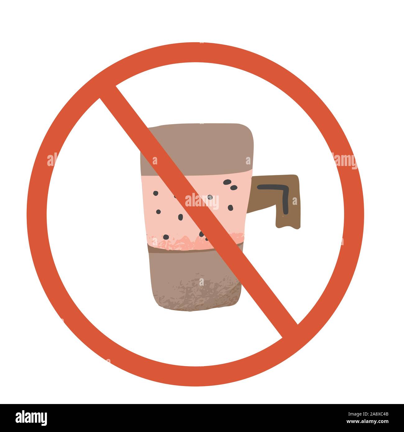 Stop coffee sign icon. Restrict symbol. Vector illustration Stock ...