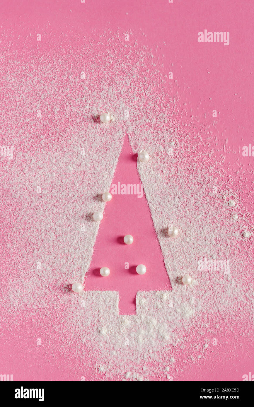 Christmas composition from sprinkle in the form of a christmas tree on ...