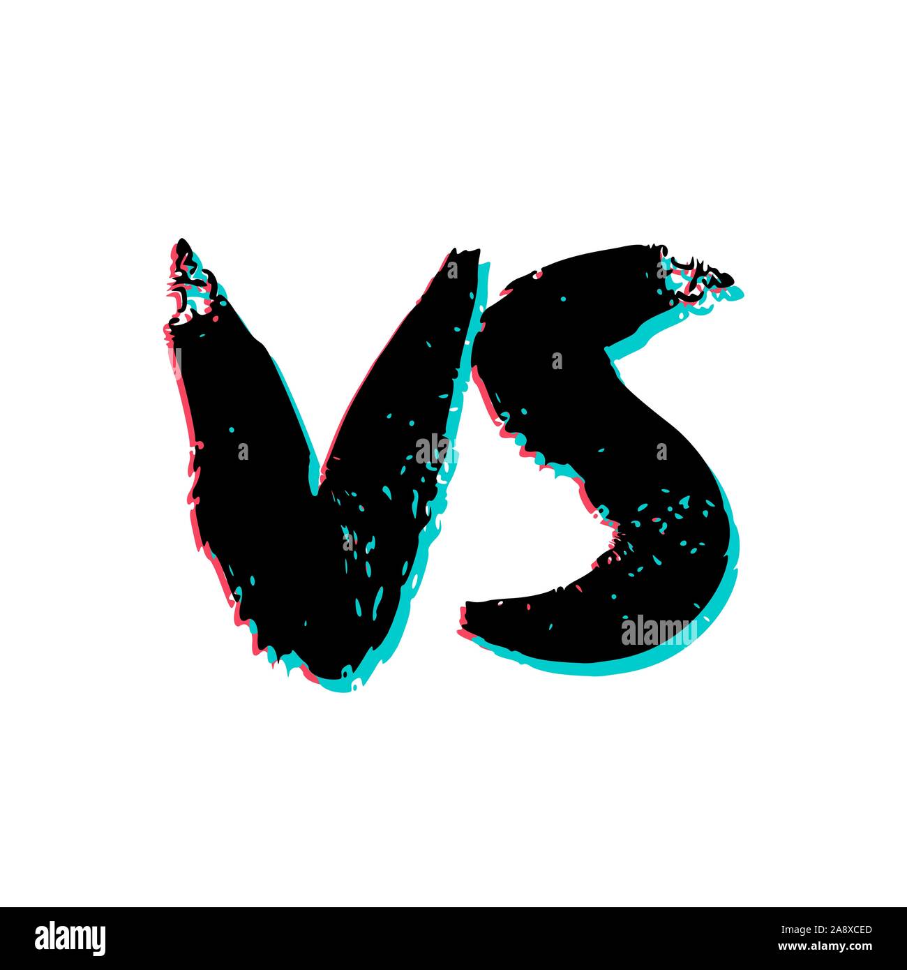VS screen. Versus sign on divided background. Decorative battle cover ...