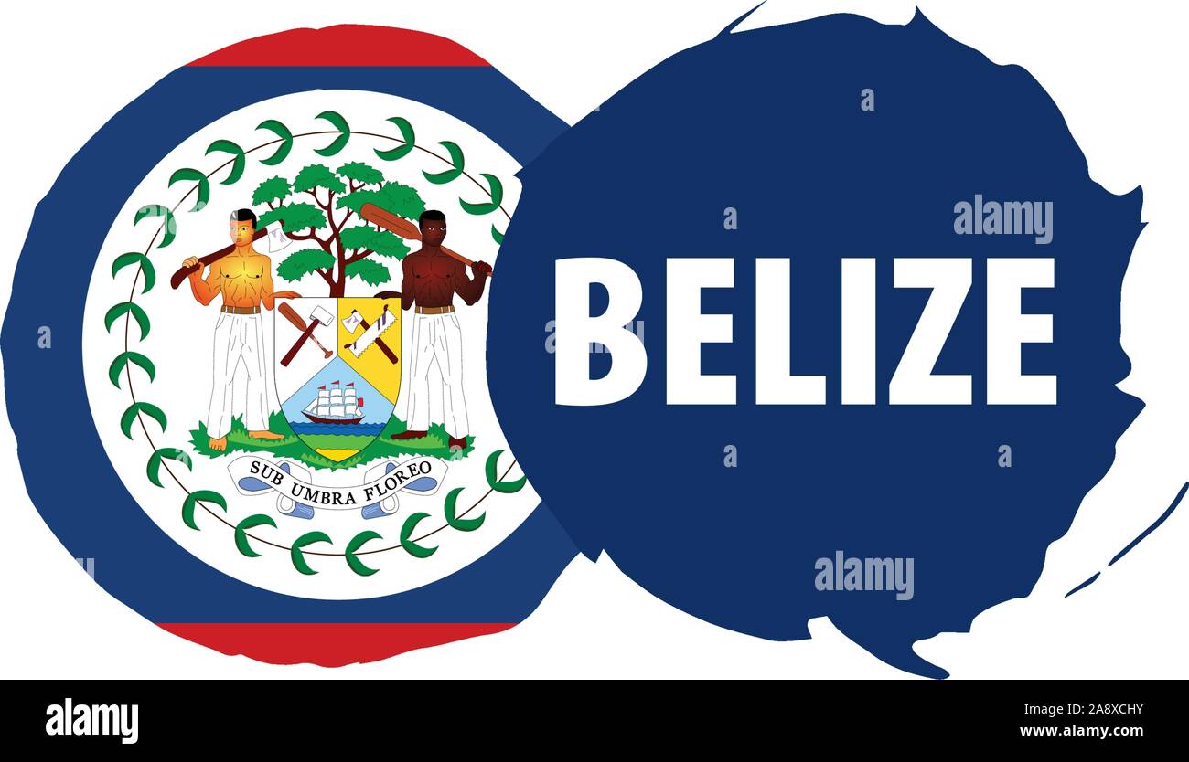 Belize flag, vector illustration on a white background Stock Vector ...