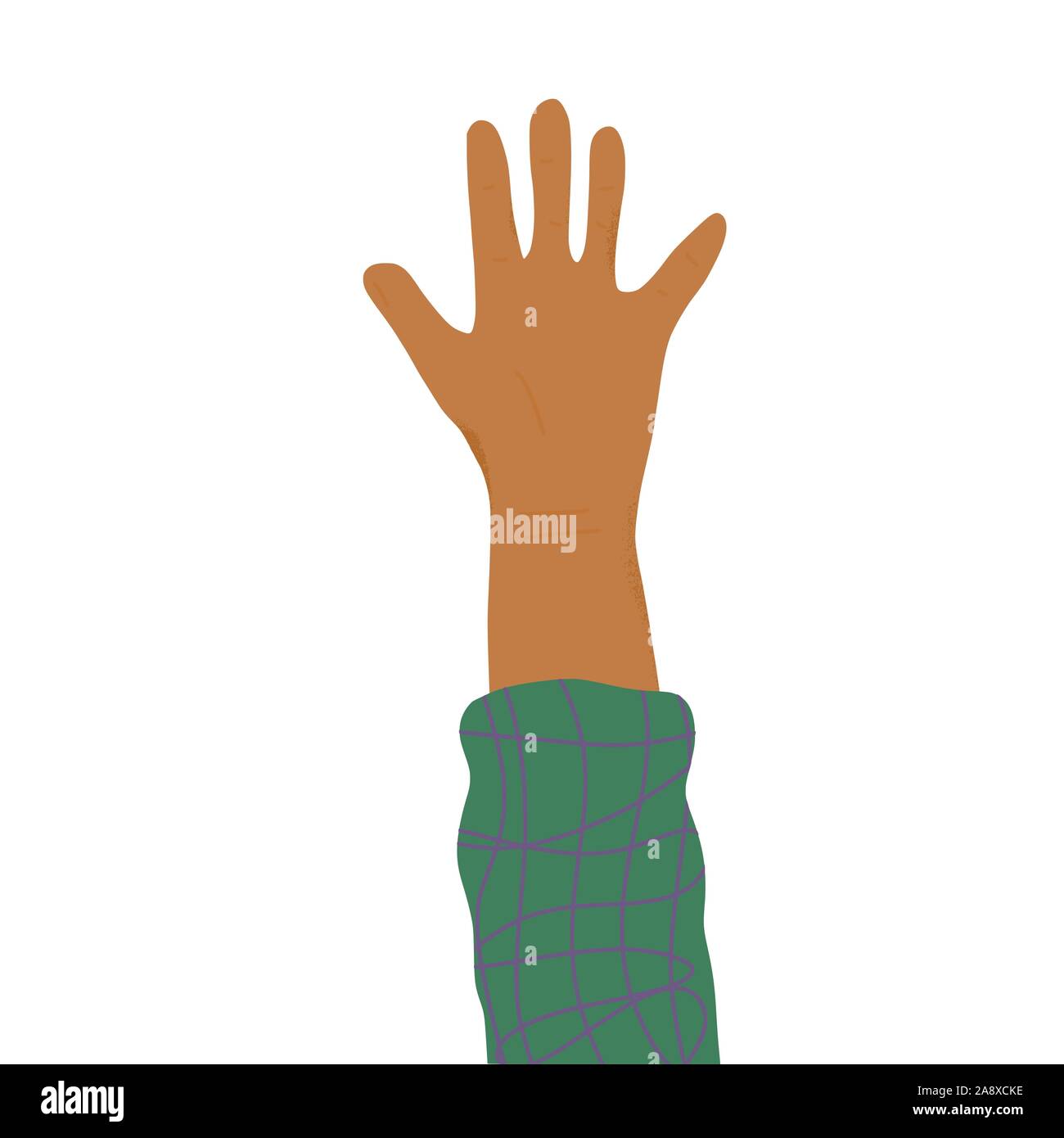 Humans hand isolated. Palm in flat style. Vector illustration Stock ...
