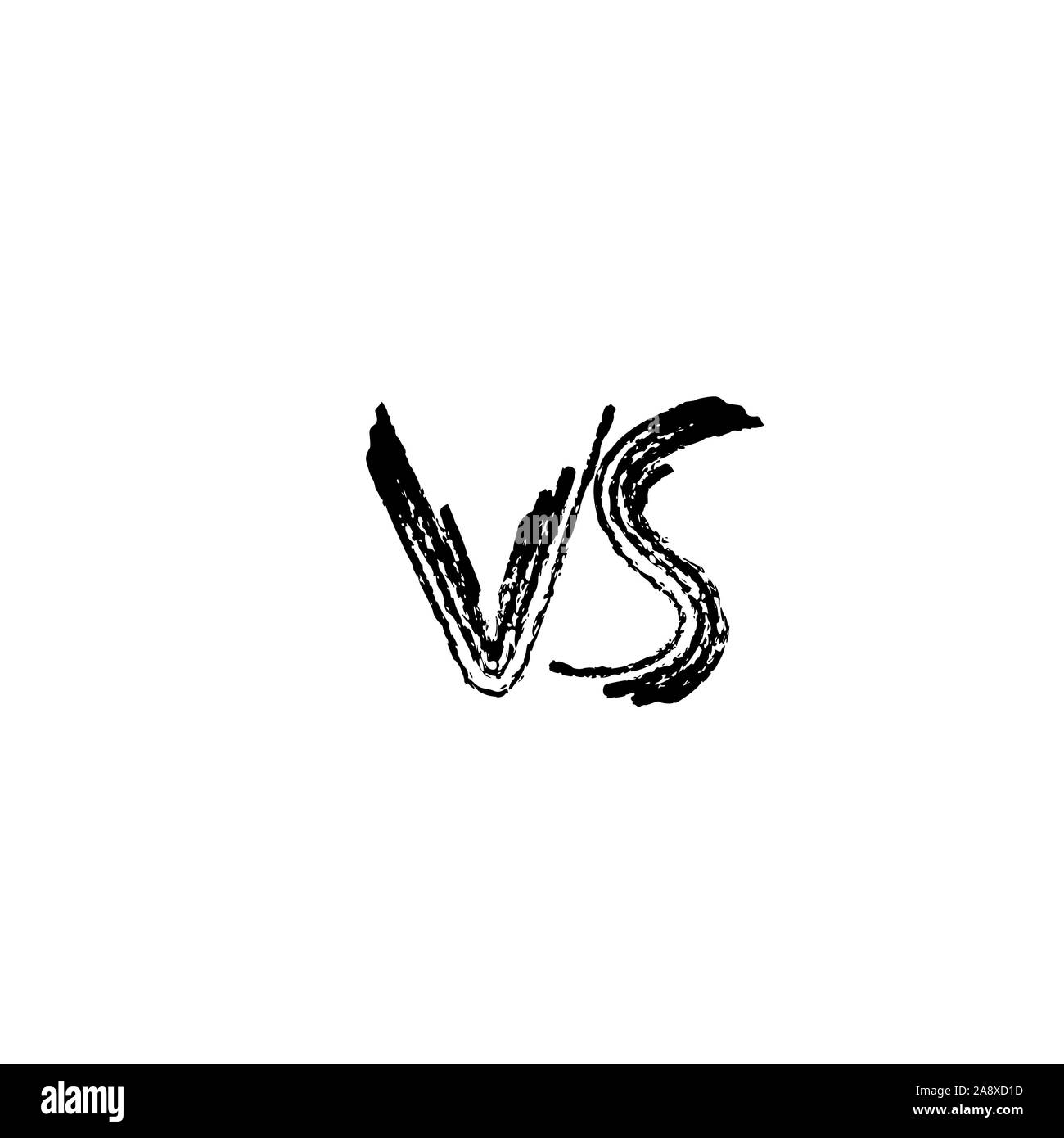 VS symbol screen. Versus lettering. Vector illustration Stock Vector ...