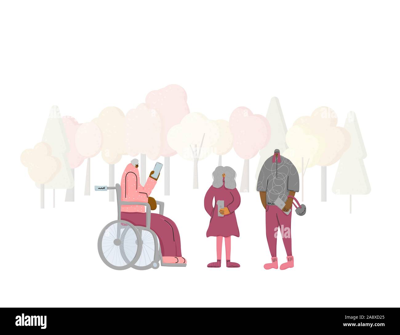 Teen help old wheelchair hi-res stock photography and images - Alamy