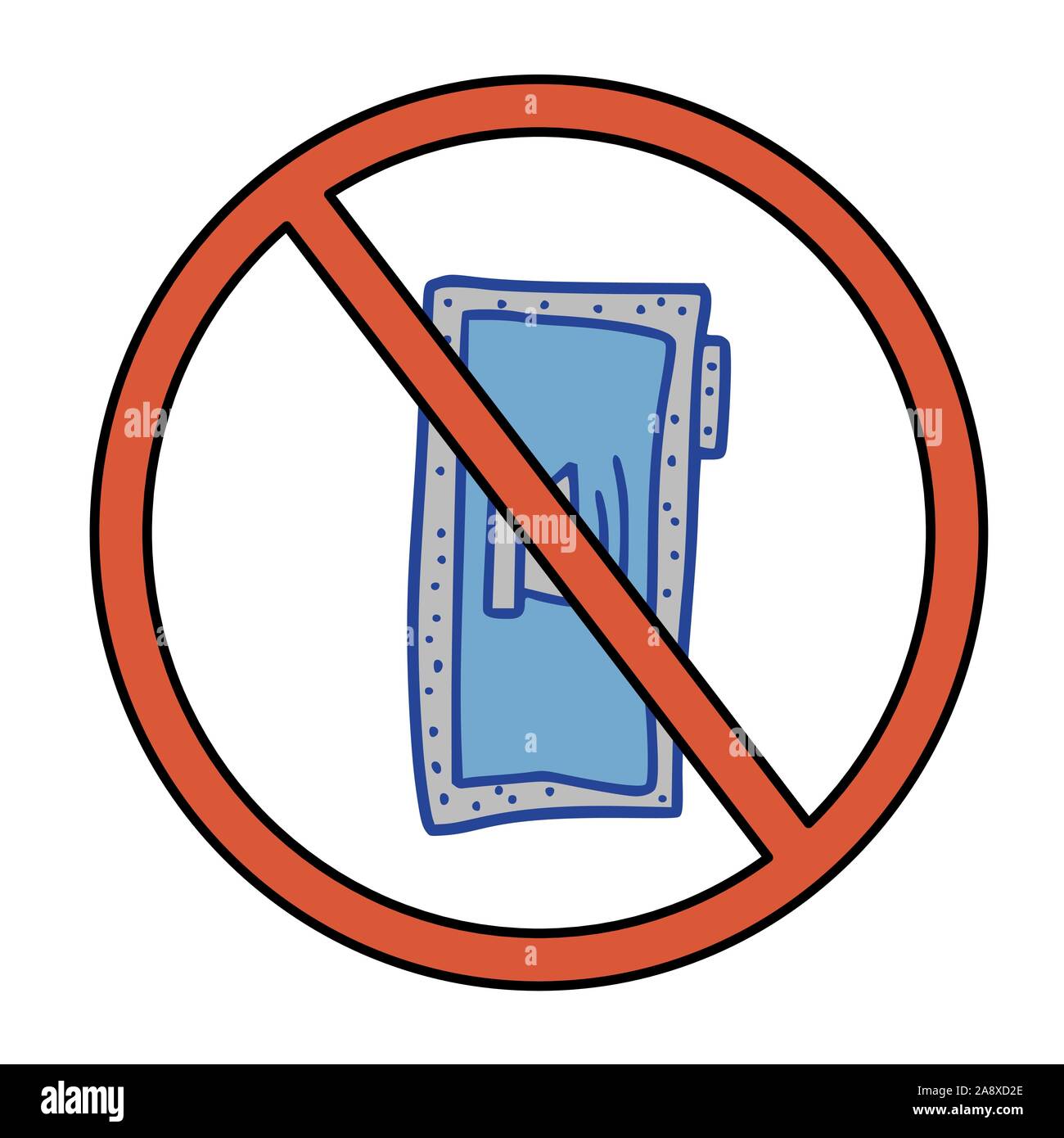 Stop phone sign icon. Restrict symbol. Vector illustration Stock Vector ...