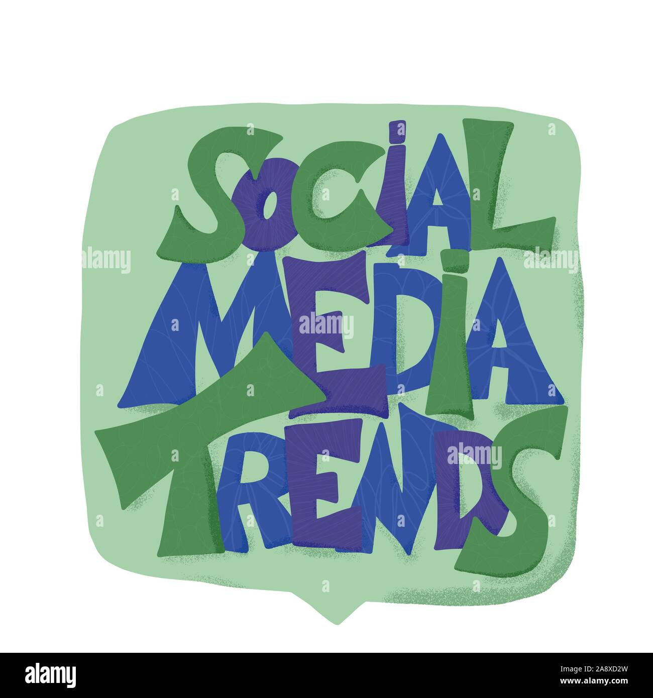 Social media trends quote. Hand drawn message. Stylized title. Vector ...