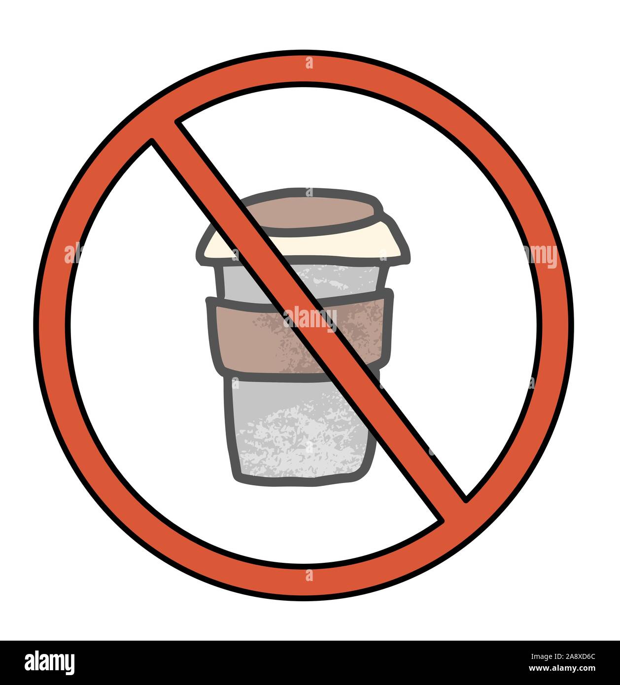 Stop coffee sign icon. Restrict symbol. Vector illustration Stock ...