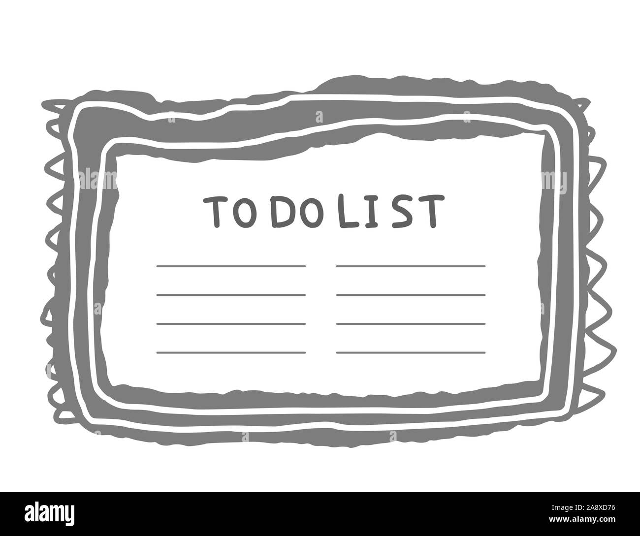 To do list template. Hand drawn reminder blank with copy space for text ...