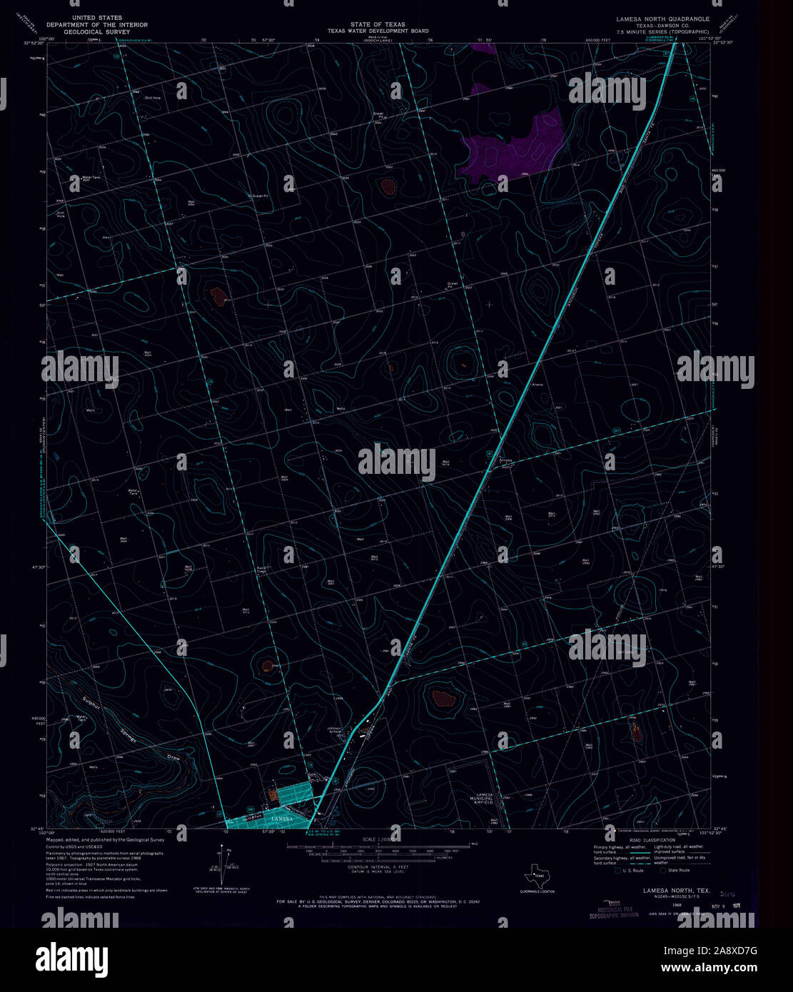 Map of lamesa texas hi-res stock photography and images - Alamy