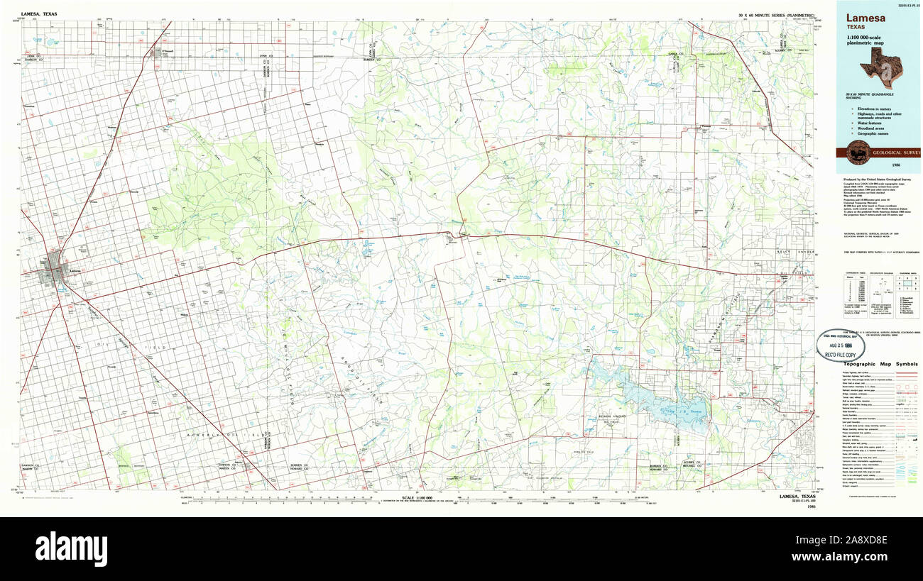 Map of lamesa texas hi-res stock photography and images - Alamy