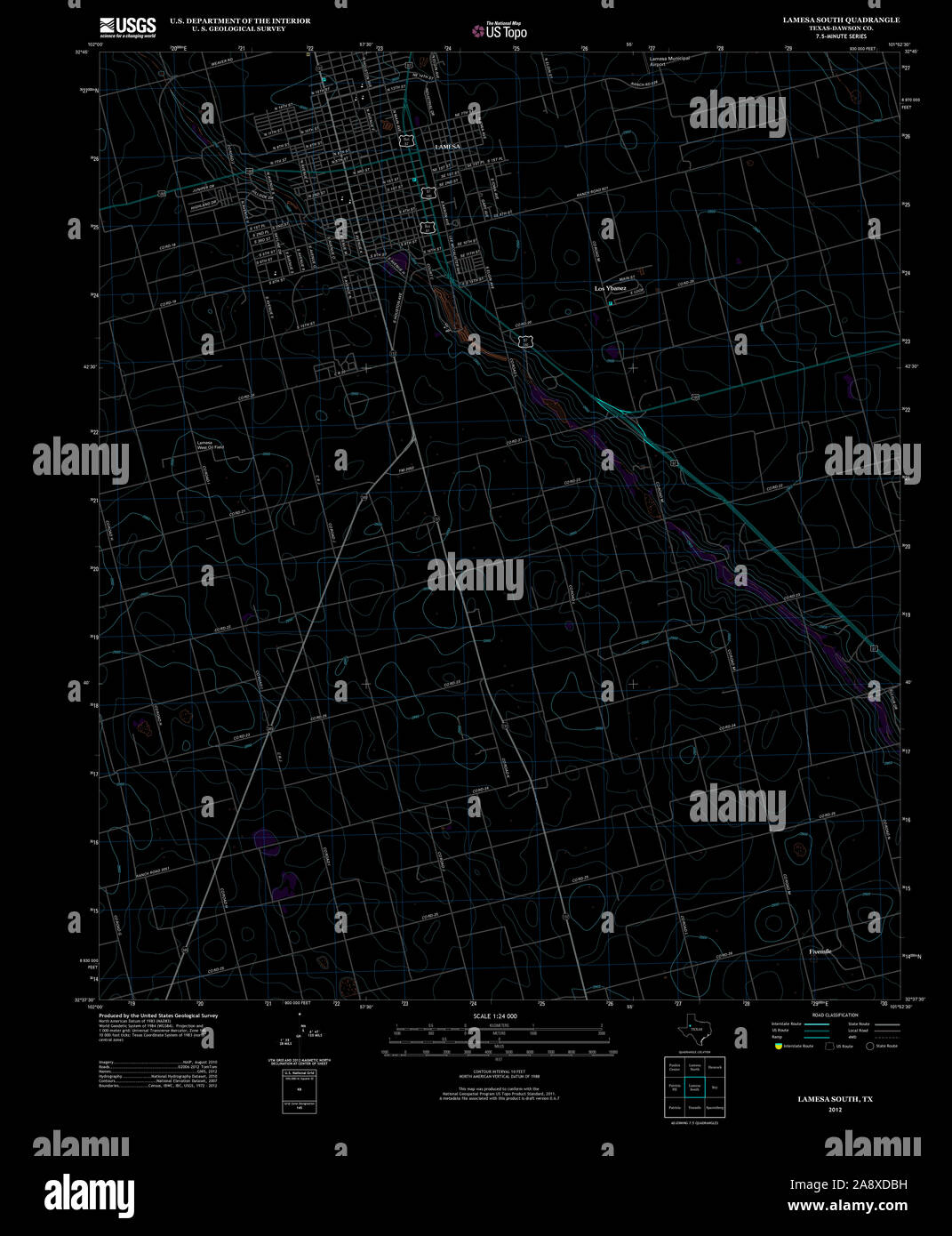 Map of lamesa texas hi-res stock photography and images - Alamy