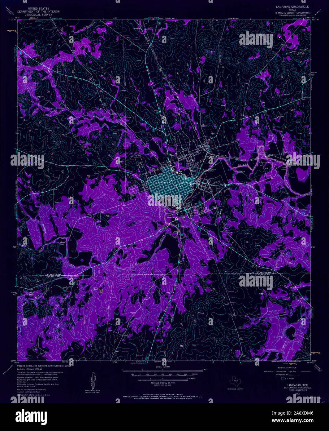 Lampasas texas map hi-res stock photography and images - Alamy