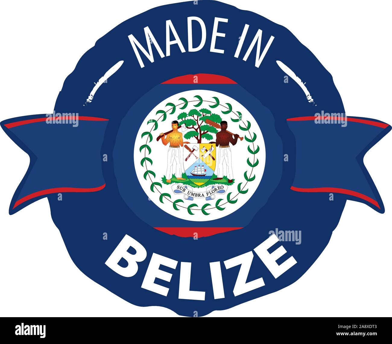 Belize flag, vector illustration on a white background Stock Vector ...