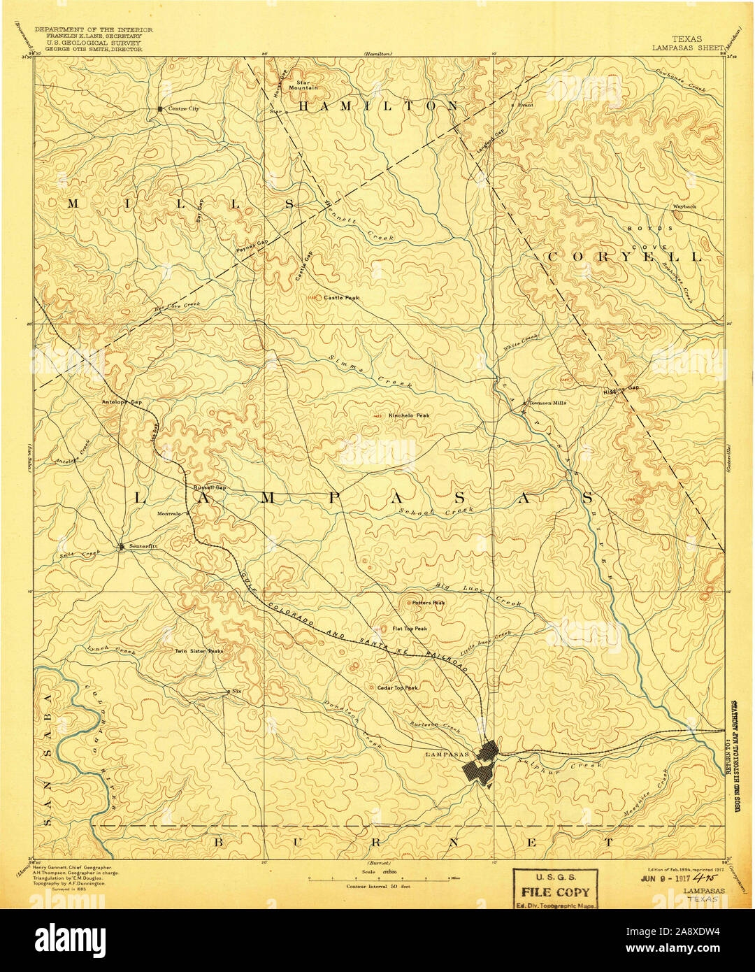 Map of lampasas hi-res stock photography and images - Alamy