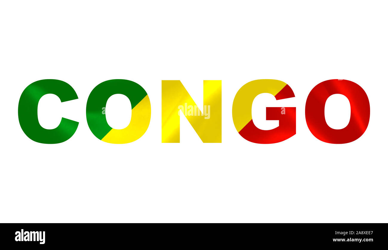 "Congo" Lettering Art over the Congo Flag Stock Photo - Alamy