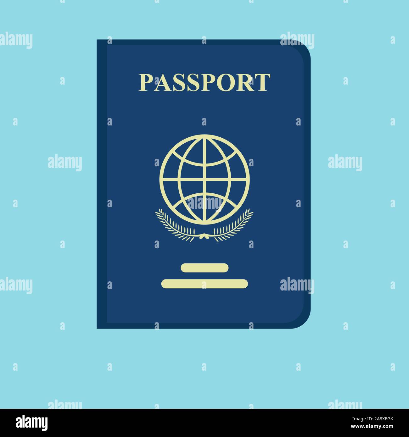 Realistic international passport blue hi-res stock photography and ...