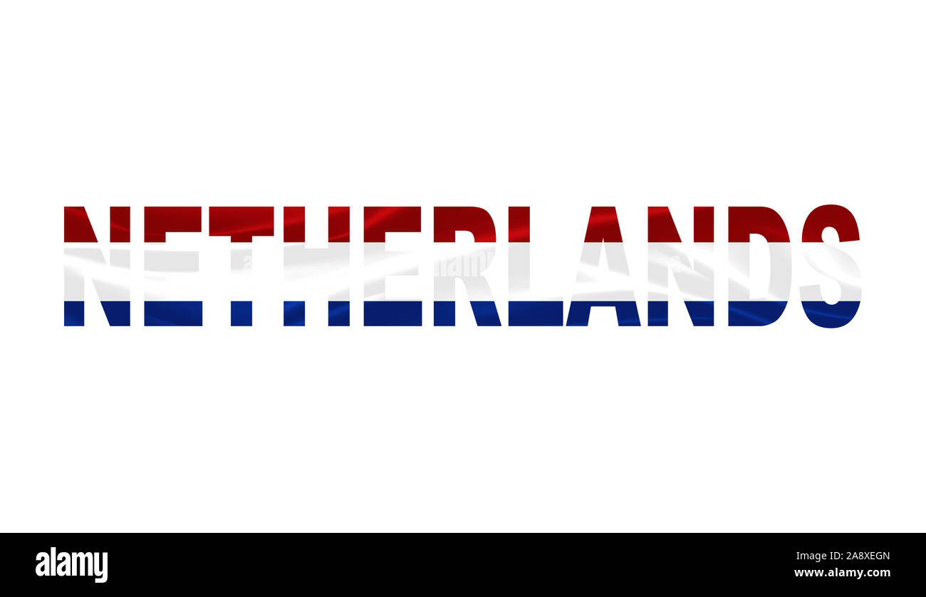 "Netherlands" Lettering Art over the Dutch Flag Stock Photo - Alamy