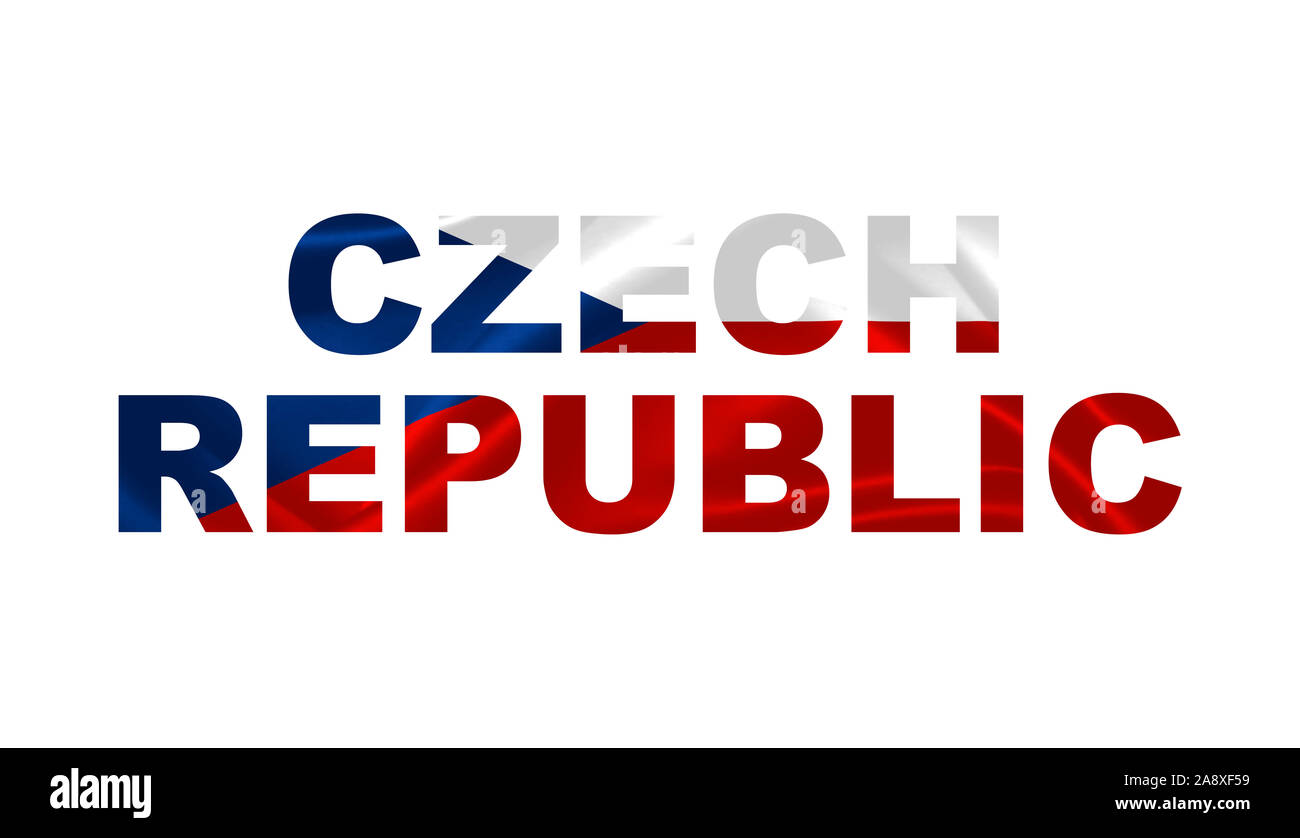 "Czech Republic" Lettering Art over the Czech Flag Stock Photo - Alamy