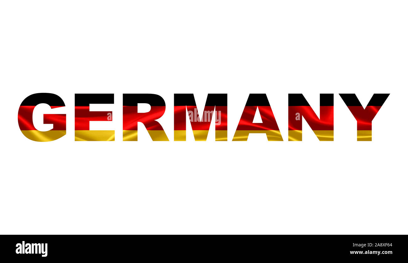 "Germany" Lettering Art over the German Flag Stock Photo - Alamy