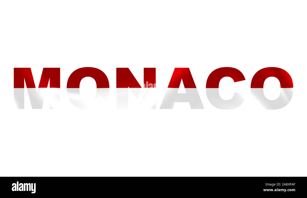 "Monaco" Lettering Art over the Monaco Flag Stock Photo - Alamy