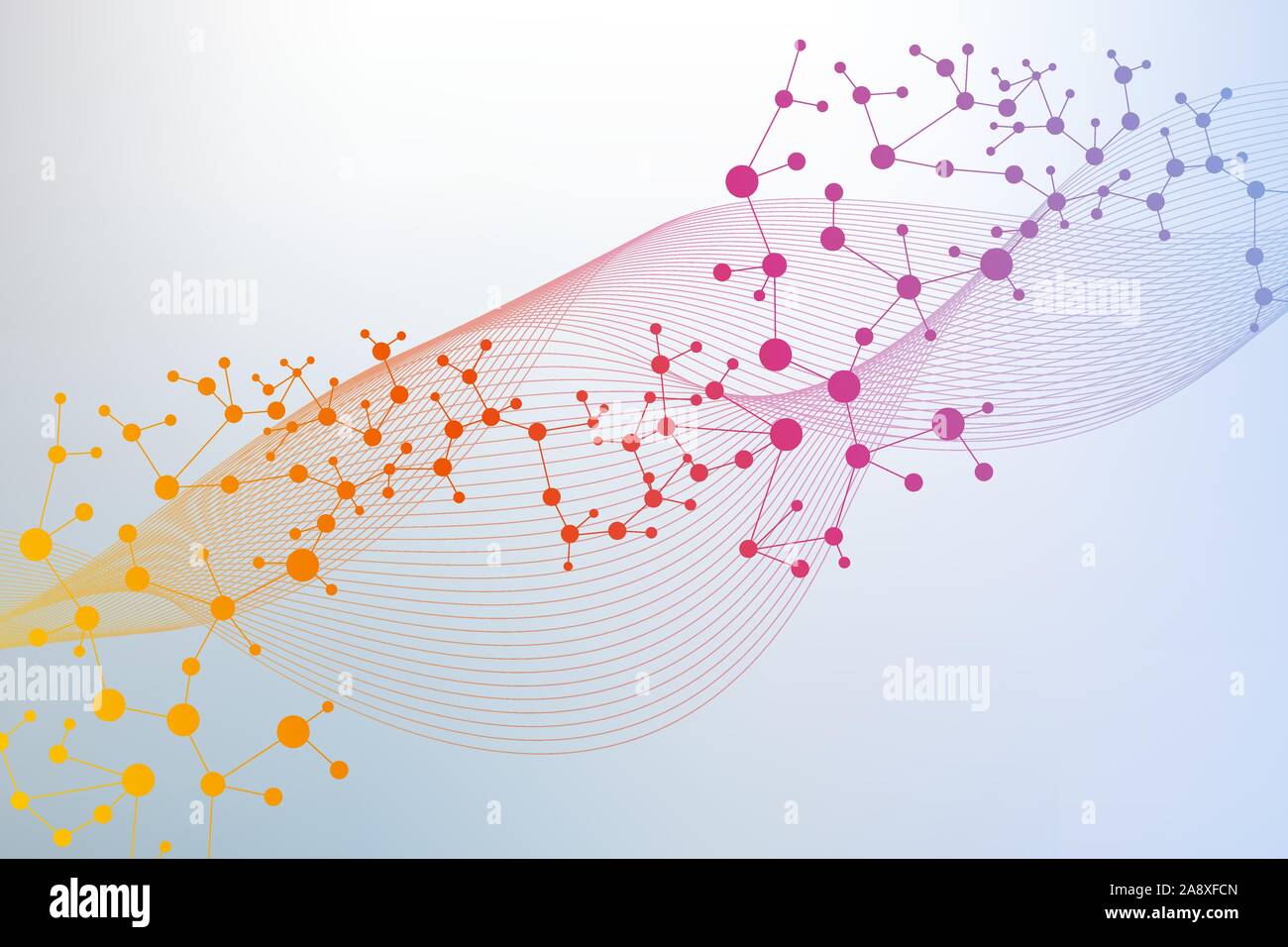 Structure molecule and communication. Dna, atom, neurons. Scientific ...