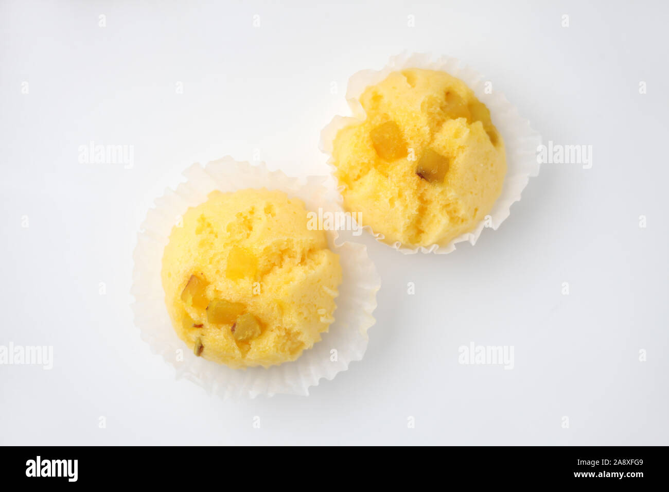 sweet potato steamed bread cupcake muffin isolated on white background ...