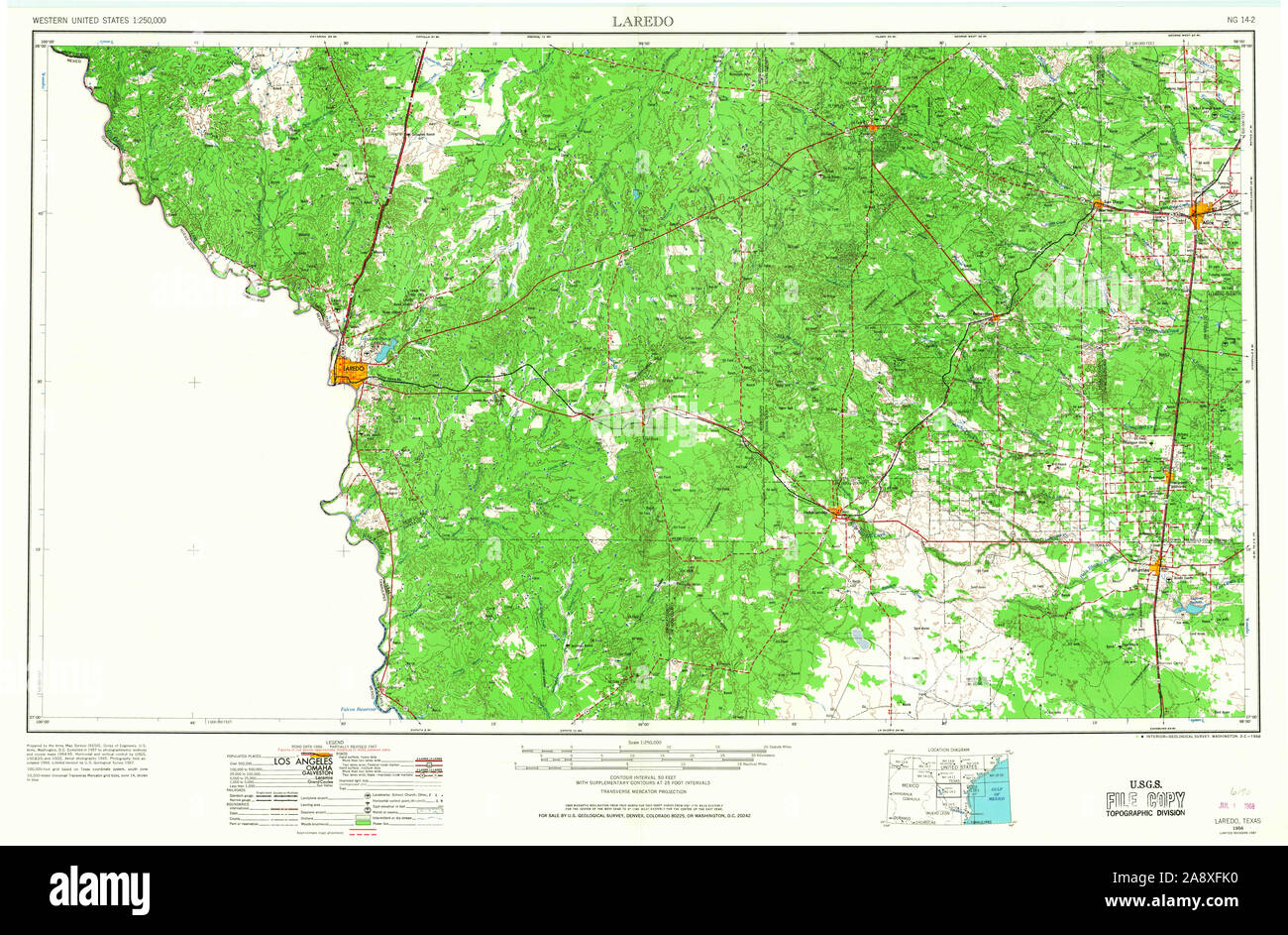 Map of laredo texas hi-res stock photography and images - Alamy