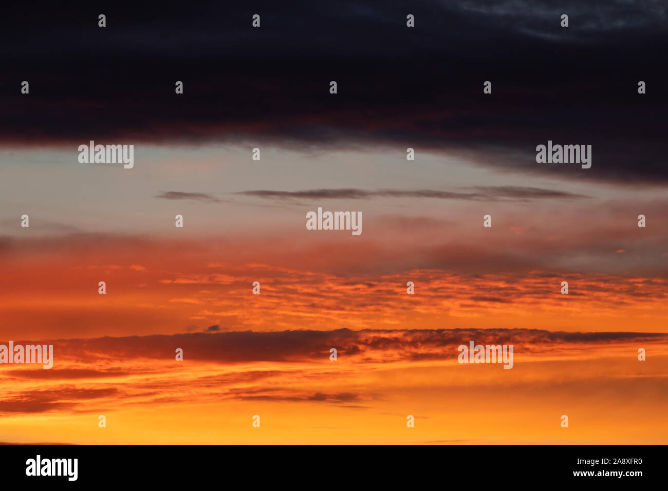 Vibrant red sunset caused by bushfire smoke in the blue mountains in ...
