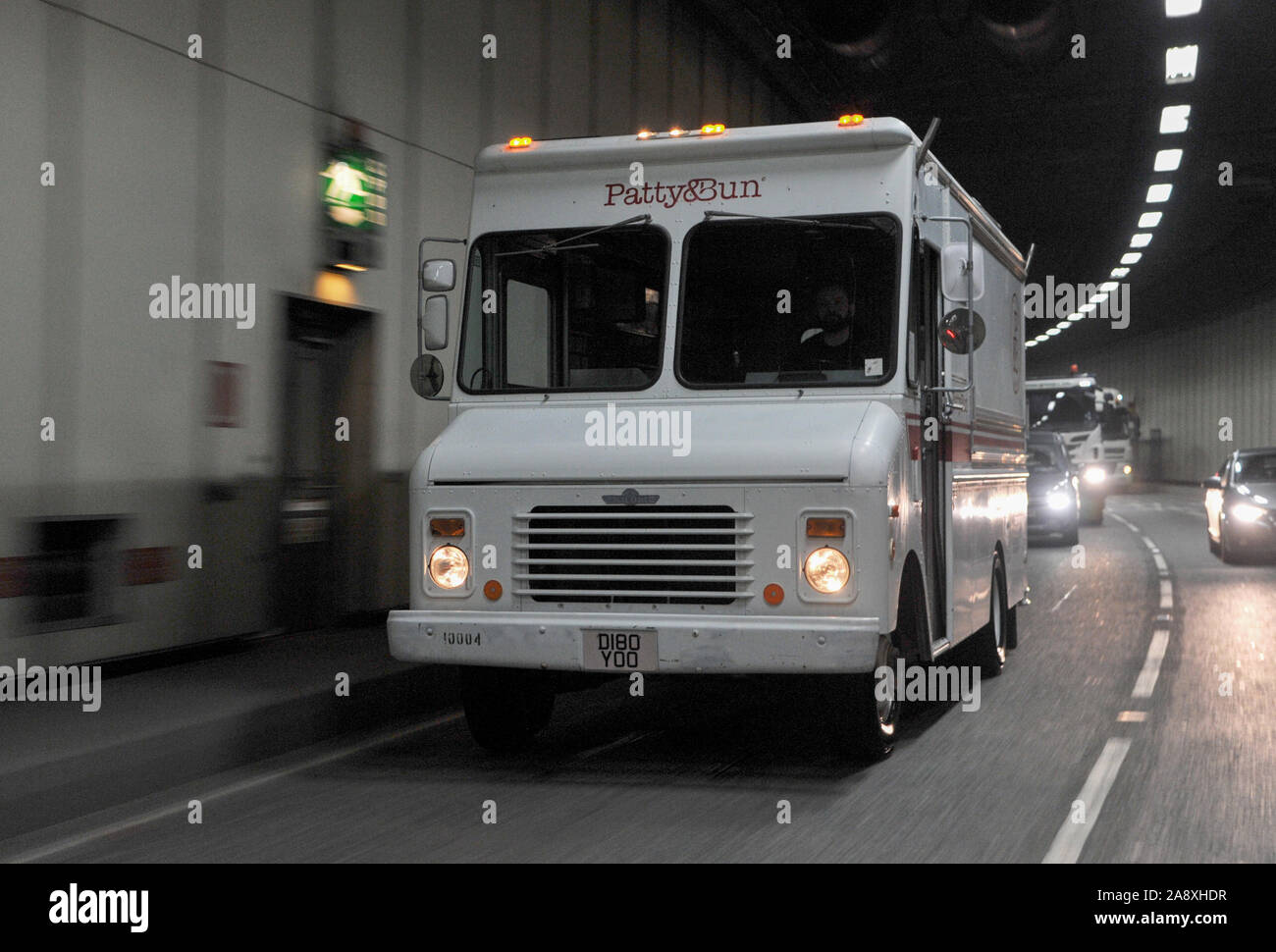 1986 Grumman Olson American delivery van set up as a catering van Stock ...