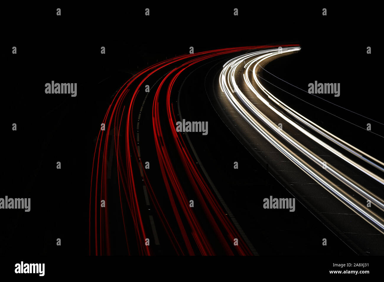 Light Trails on the Freeway Stock Photo - Alamy