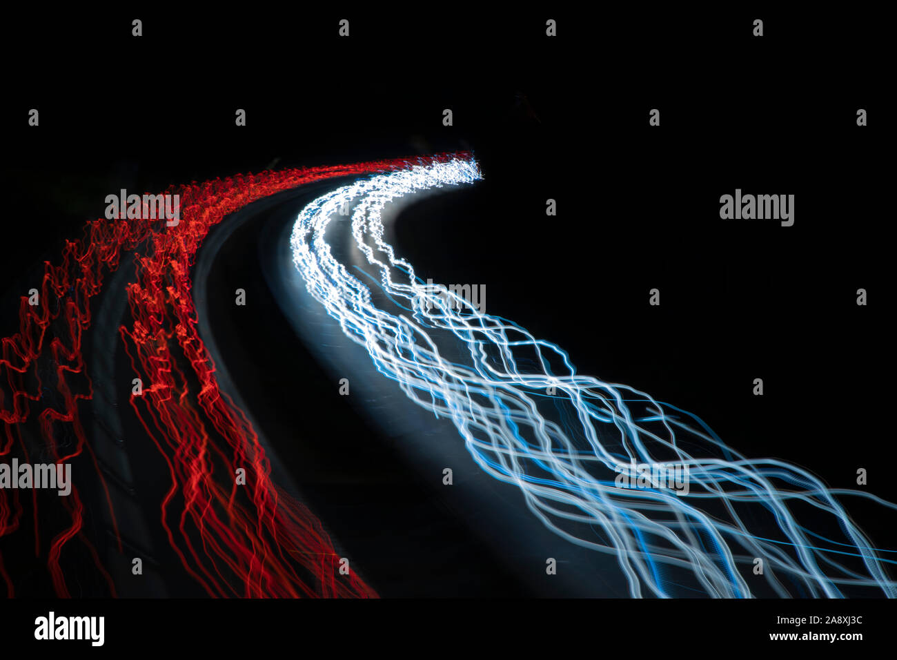 Blurred Light Trails on the Freeway Stock Photo - Alamy