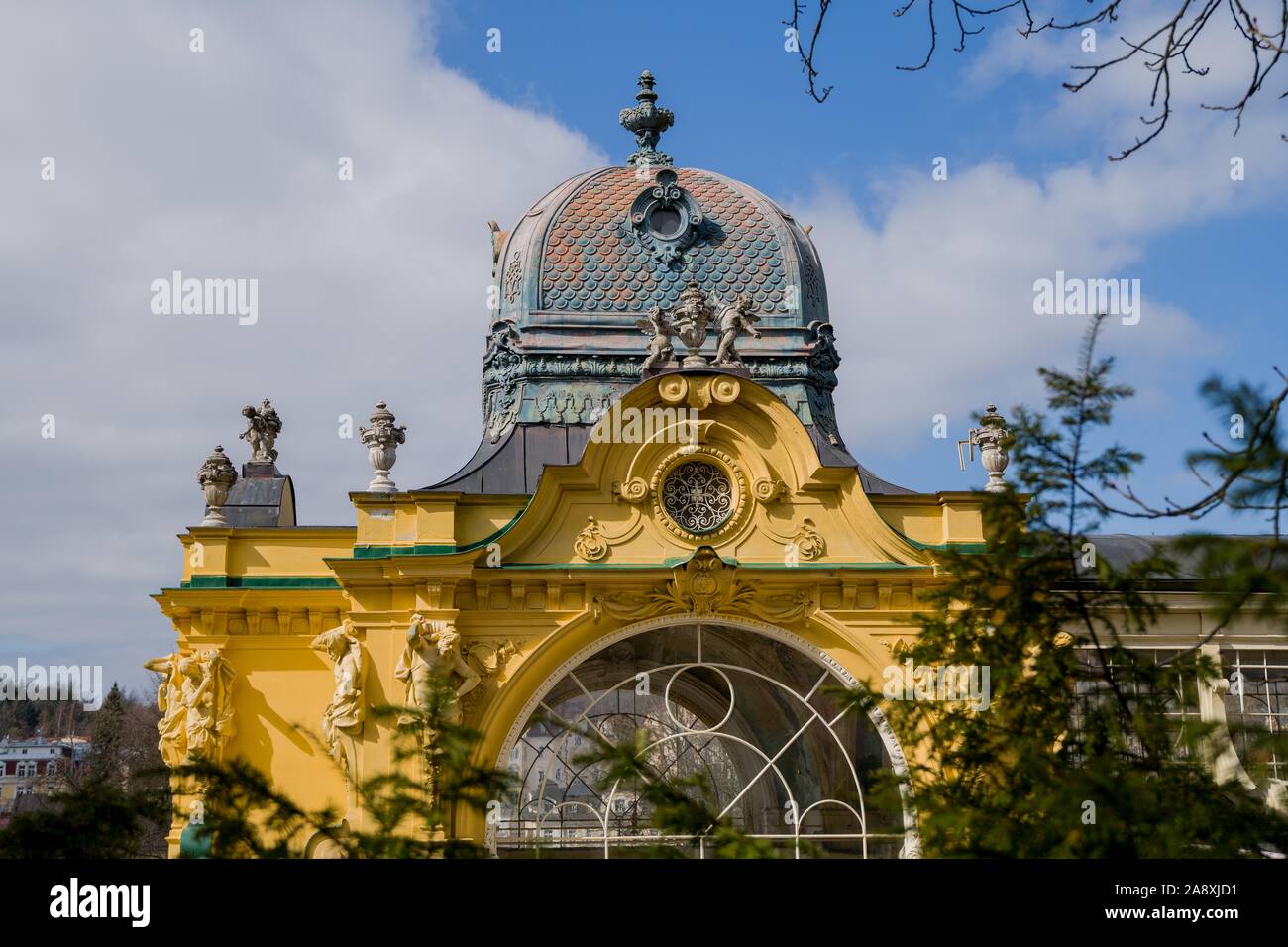 Detail of Spa Architecture - Main Colonnade (Kolonada) in Marianske ...