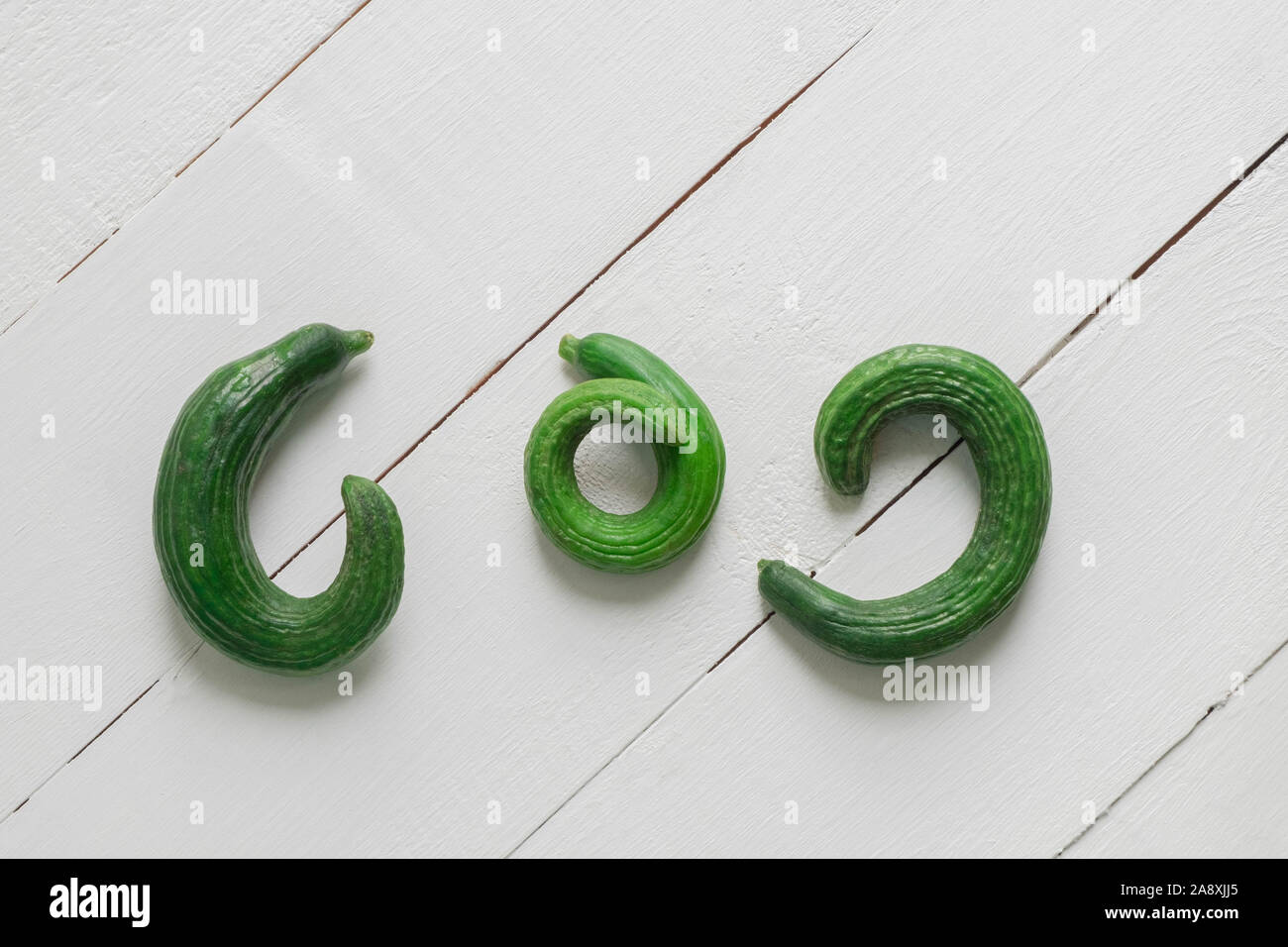 Cucumbers top view hi-res stock photography and images - Alamy