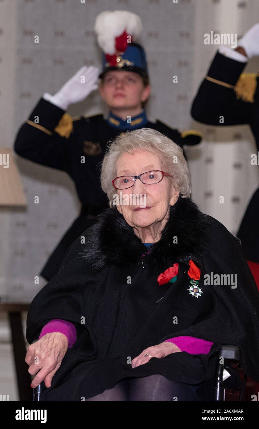 Jean Neal after being presented with the Legion d'Honneur, during a ...