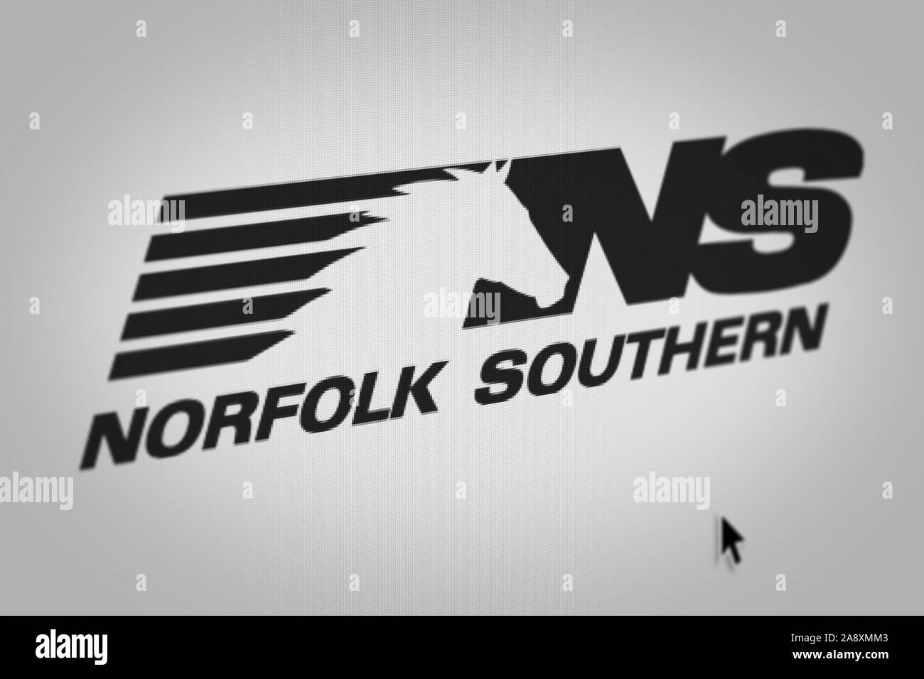 Logo of the public company Norfolk Southern Corp. displayed on a ...