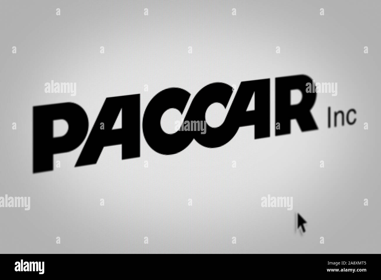 Logo of the public company PACCAR Inc. displayed on a computer screen ...