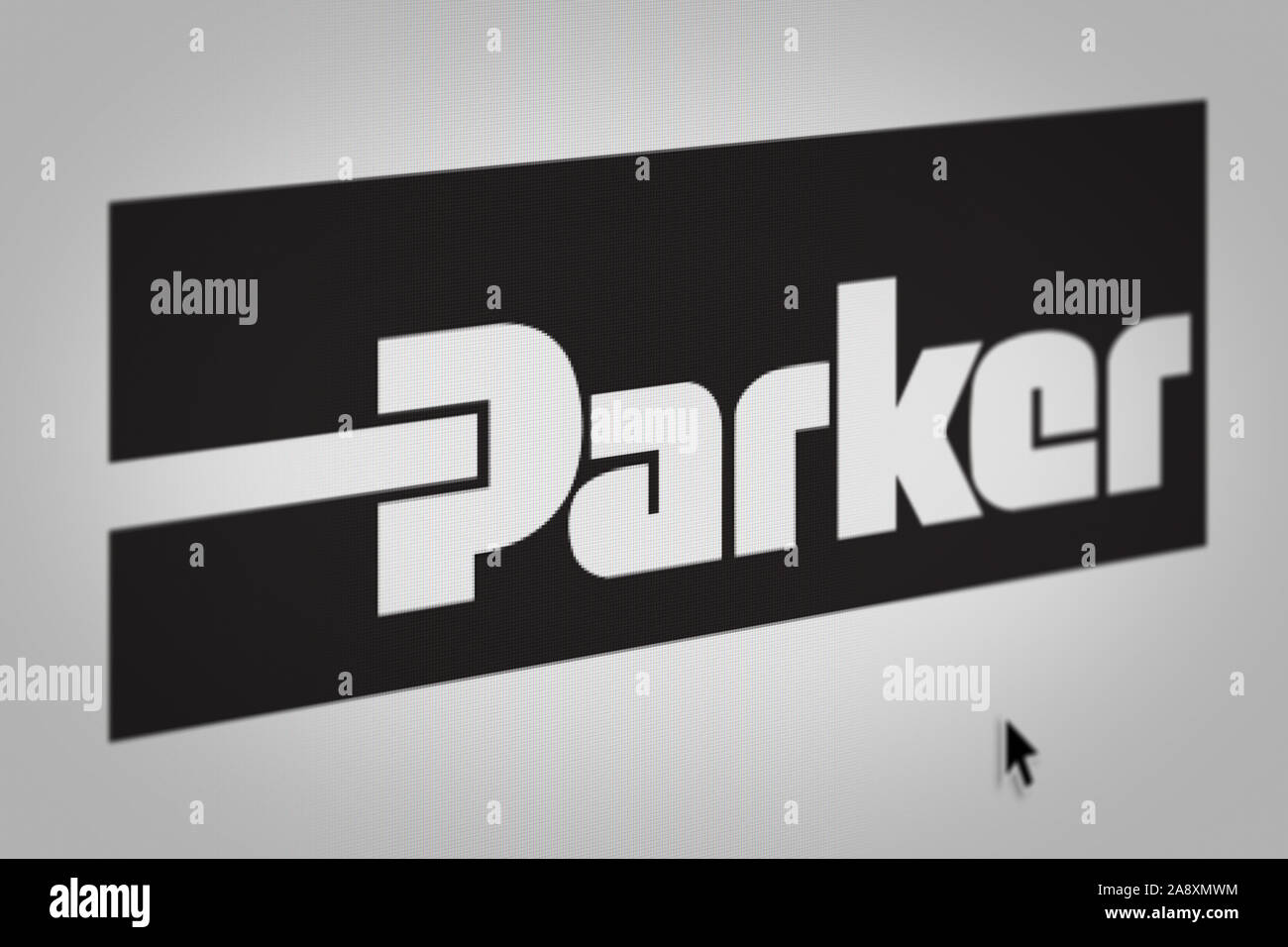 Logo of the public company Parker-Hannifin displayed on a computer ...
