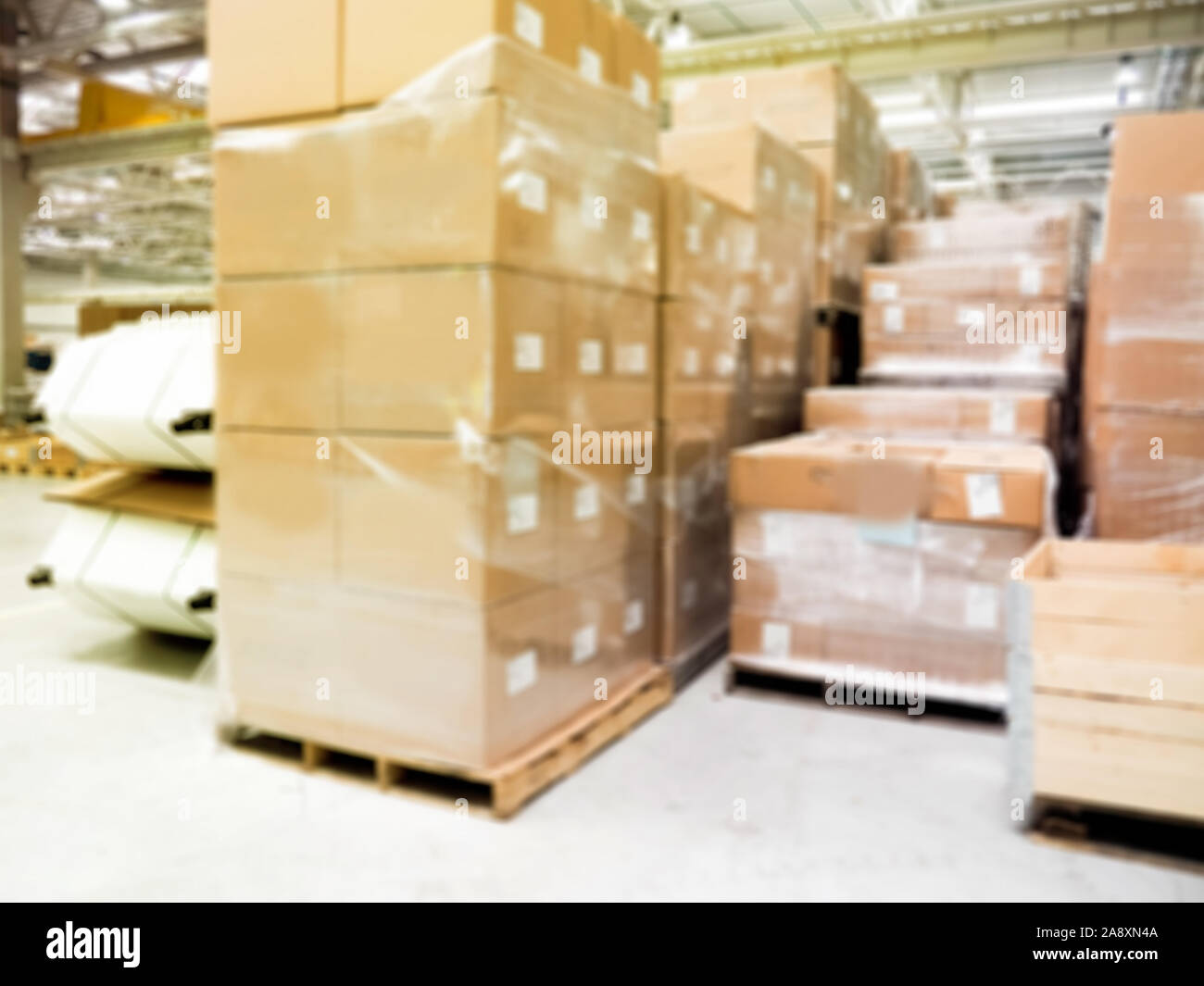 Blur warehouse background, Blurred store factory, industry warehouse ...