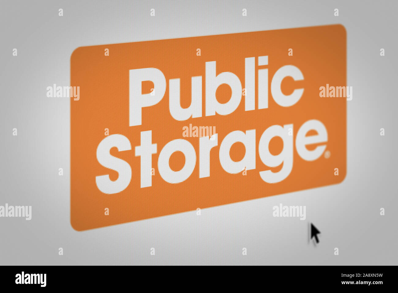 Logo of the public company Public Storage displayed on a computer ...