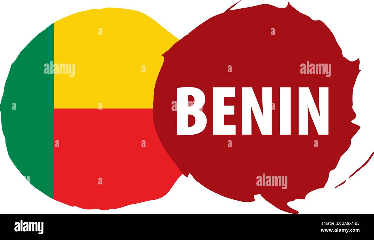 Benin flag, vector illustration on a white background Stock Vector ...