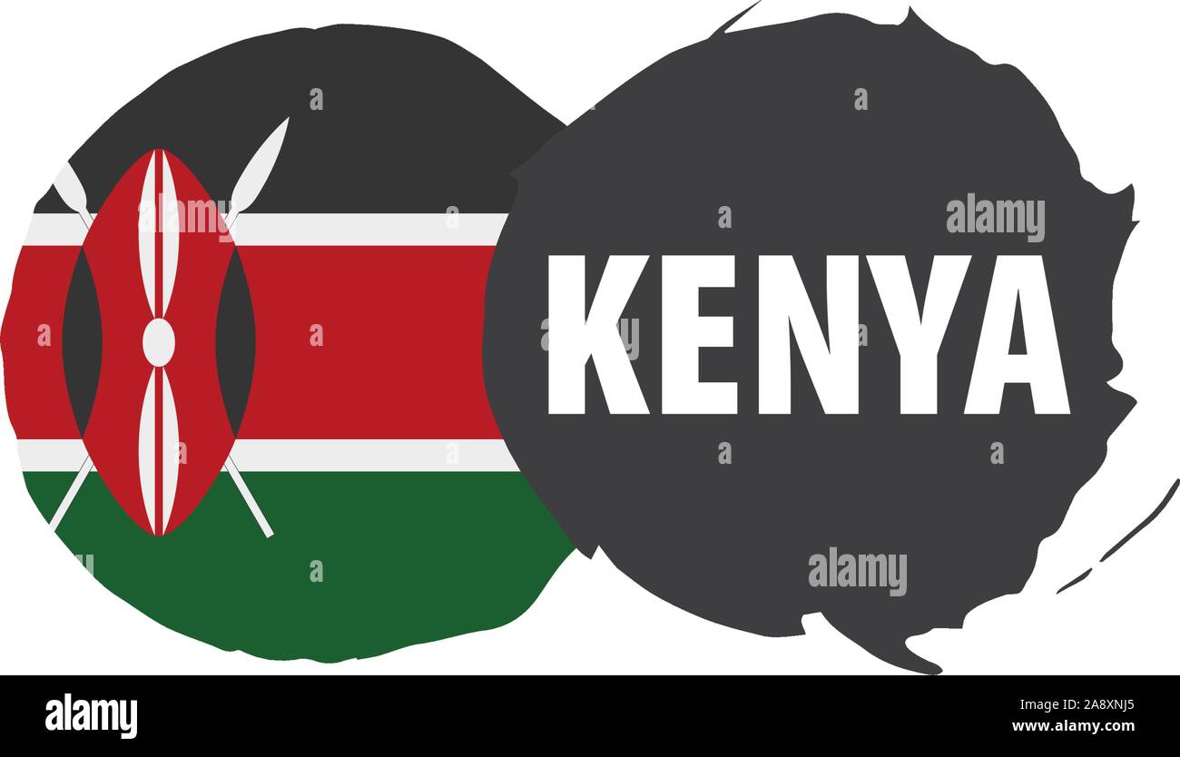 Kenya flag, vector illustration on a white background Stock Vector ...