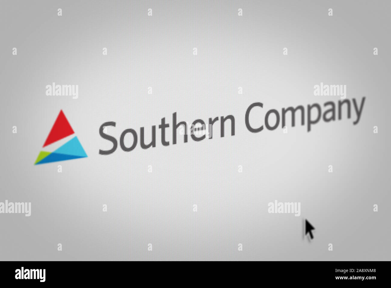 Logo of the public company Southern Co. displayed on a computer screen ...