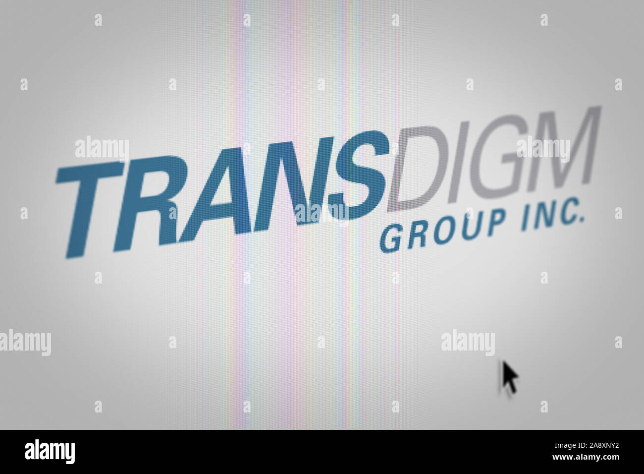 Logo of the public company TransDigm Group displayed on a computer ...