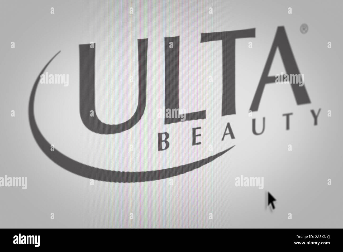 Logo of the public company Ulta Beauty displayed on a computer screen ...