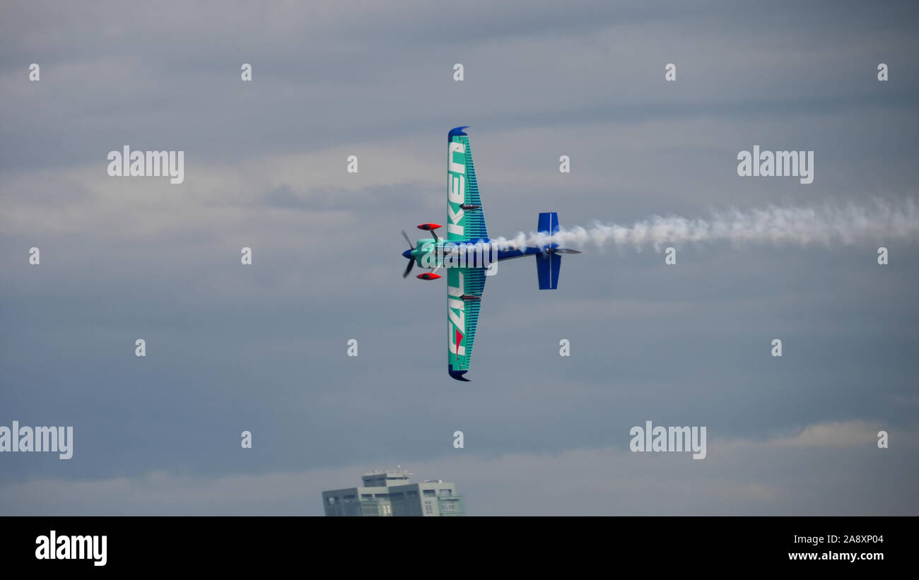 Racing airplane at the stage Stock Photo - Alamy