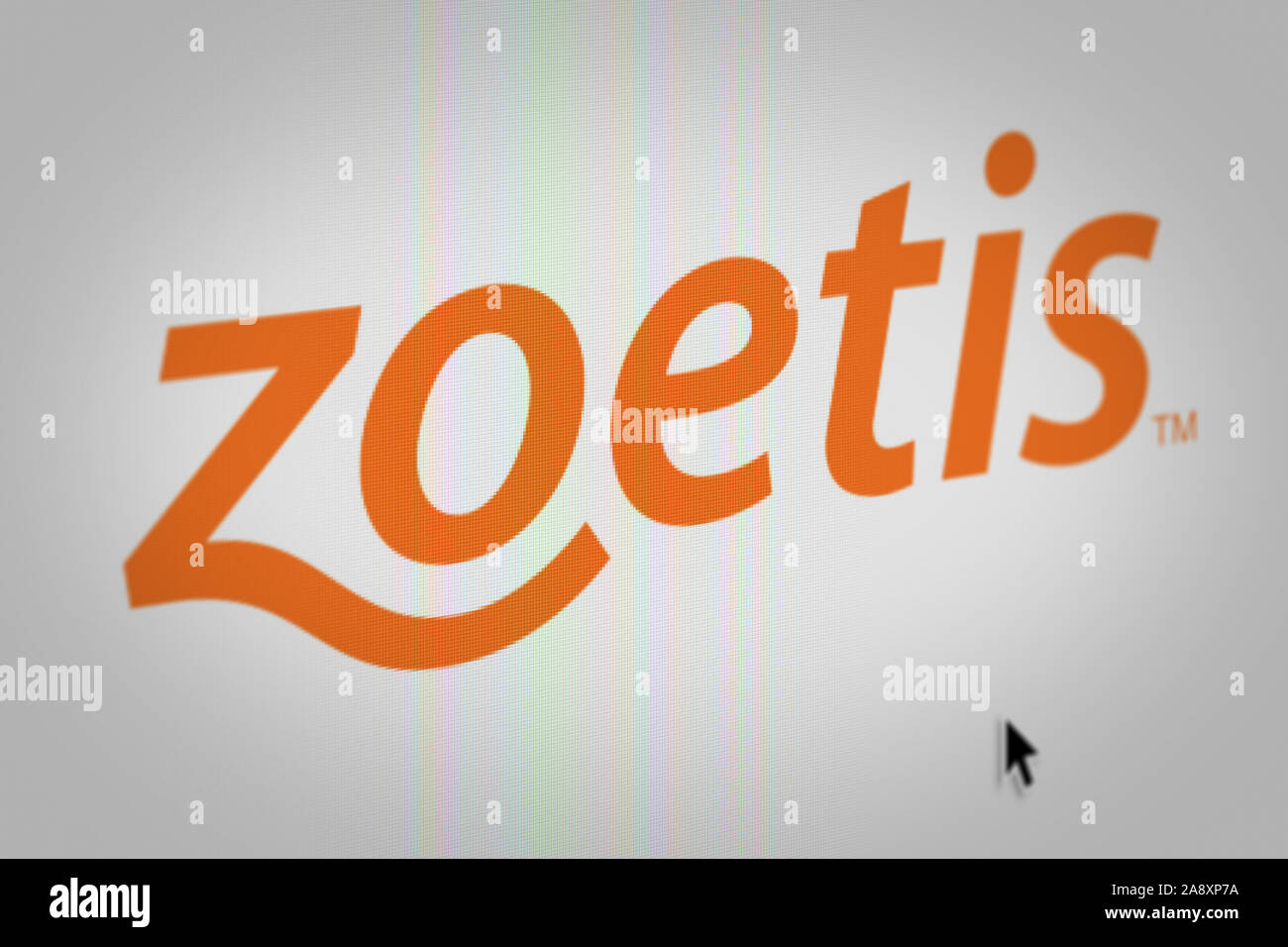 Logo of the public company Zoetis displayed on a computer screen in ...