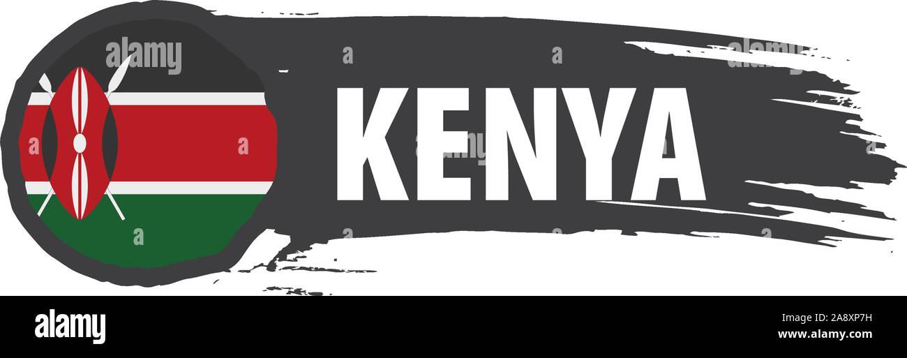 Kenya flag, vector illustration on a white background Stock Vector ...