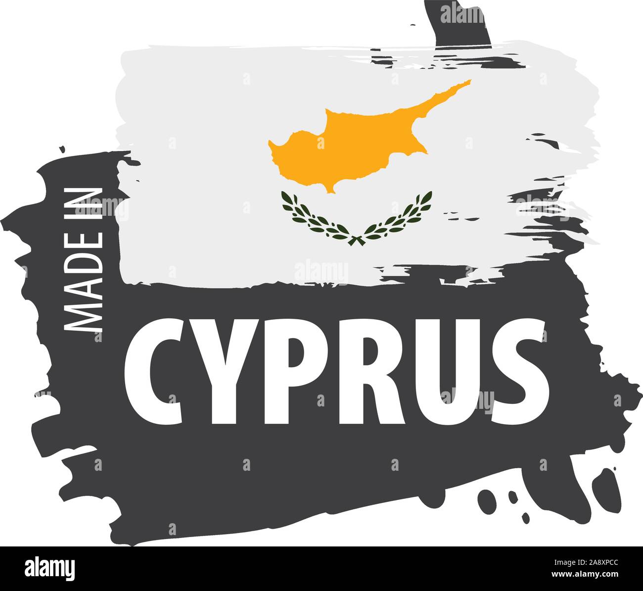 Cyprus flag, vector illustration on a white background Stock Vector ...