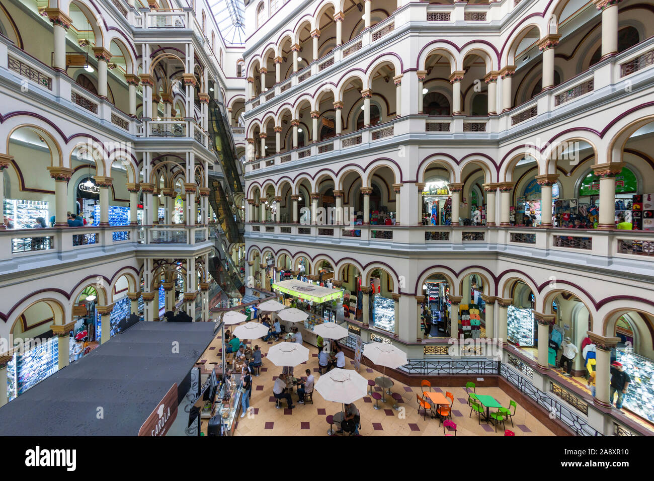 Interior of the National Palace Mall in Medellin, Colombia Stock Photo ...