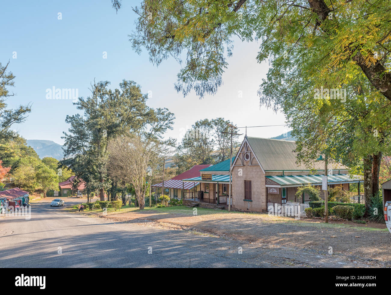 PILGRIMS REST, SOUTH AFRICA - MAY 21, 2019: A street scene, with ...